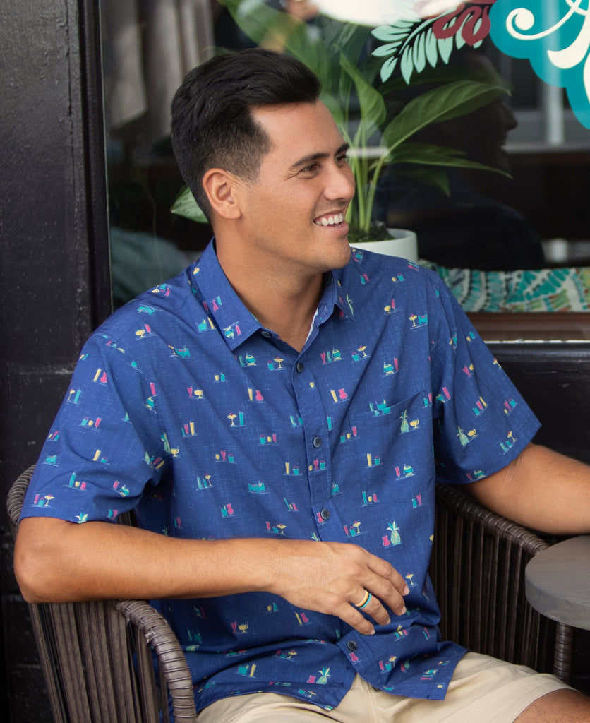 Kahala Shirts Tiki Time Navy – Captains Closet Hawaii
